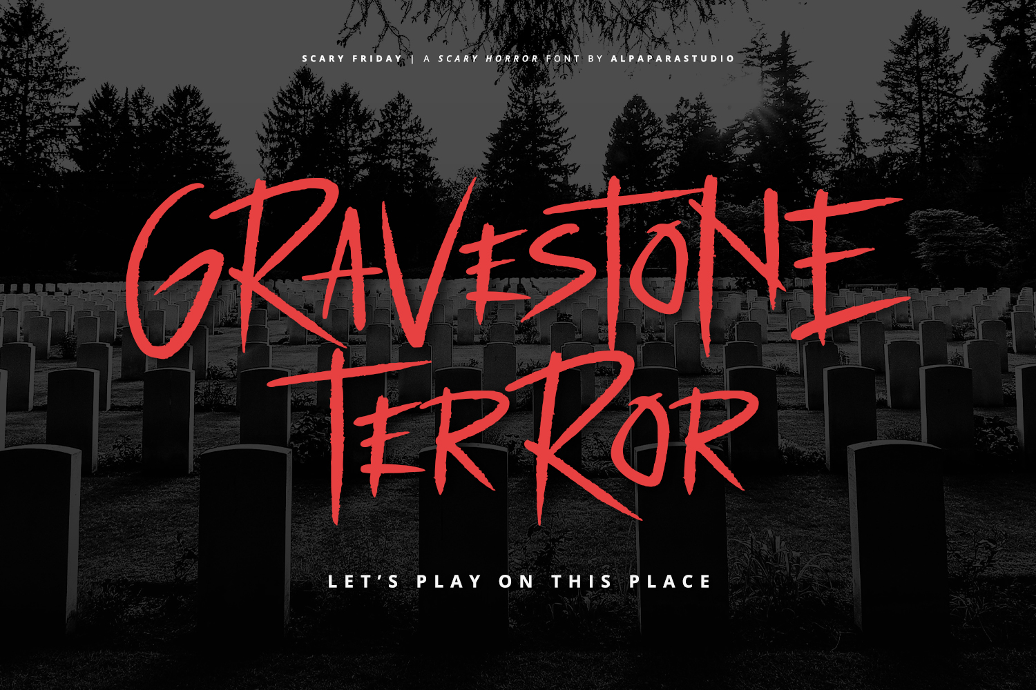 Scary Friday - Horror Display Font - Alpaprana Studio