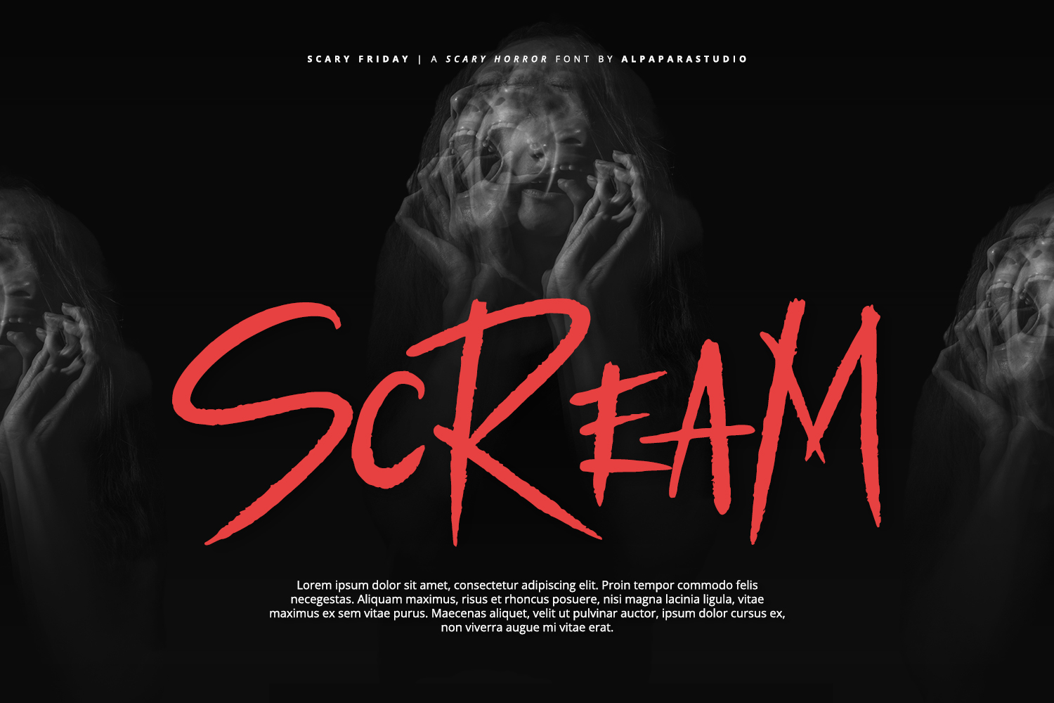 Scary Friday - Horror Display Font - Alpaprana Studio