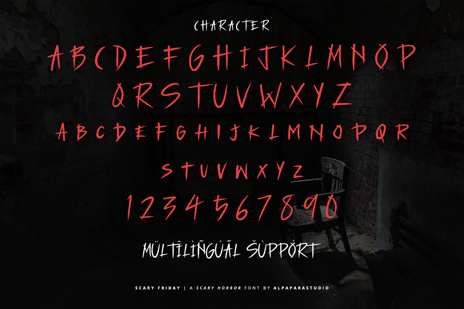 Scary Friday - Horror Display Font - Alpaprana Studio