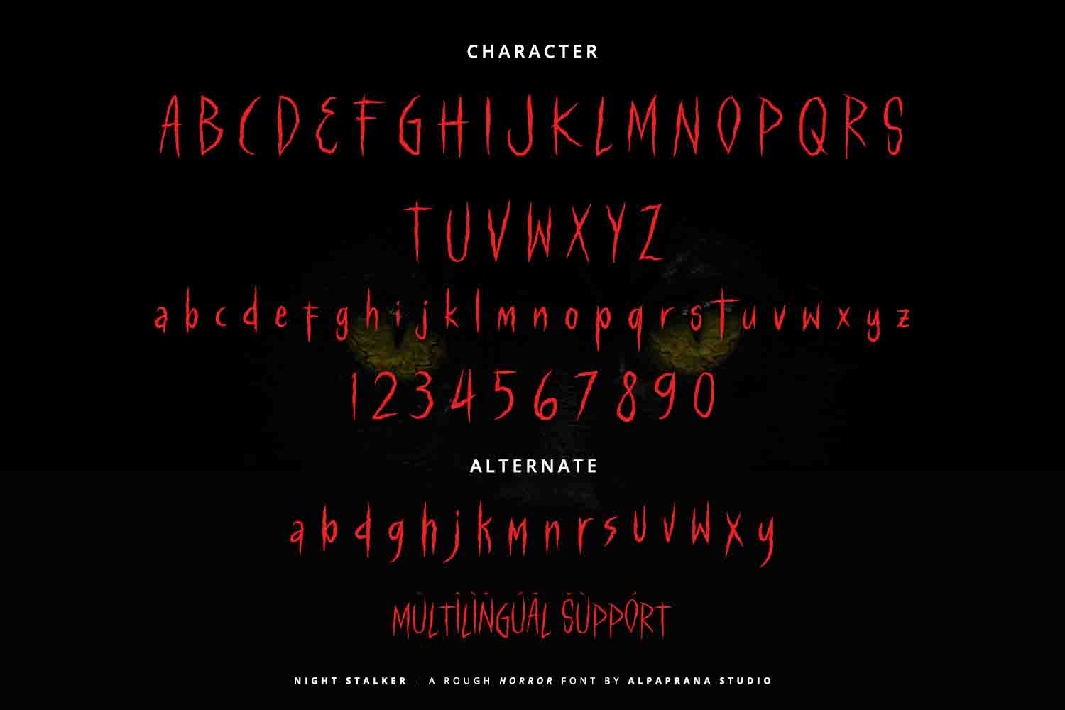 Night Stalker - Rough Font - Alpaprana Studio