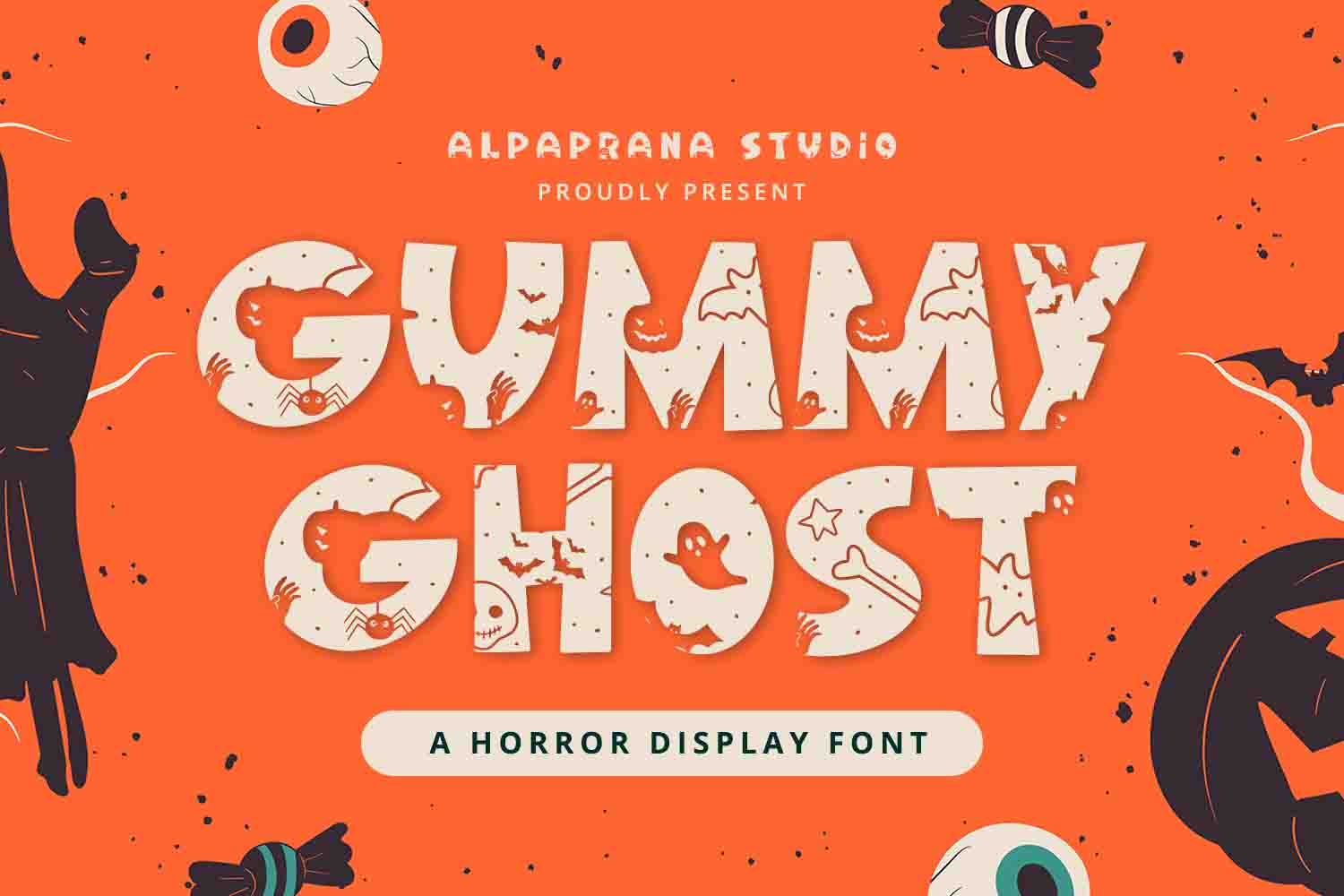 Gummy Ghost - Display Font - Alpaprana Studio