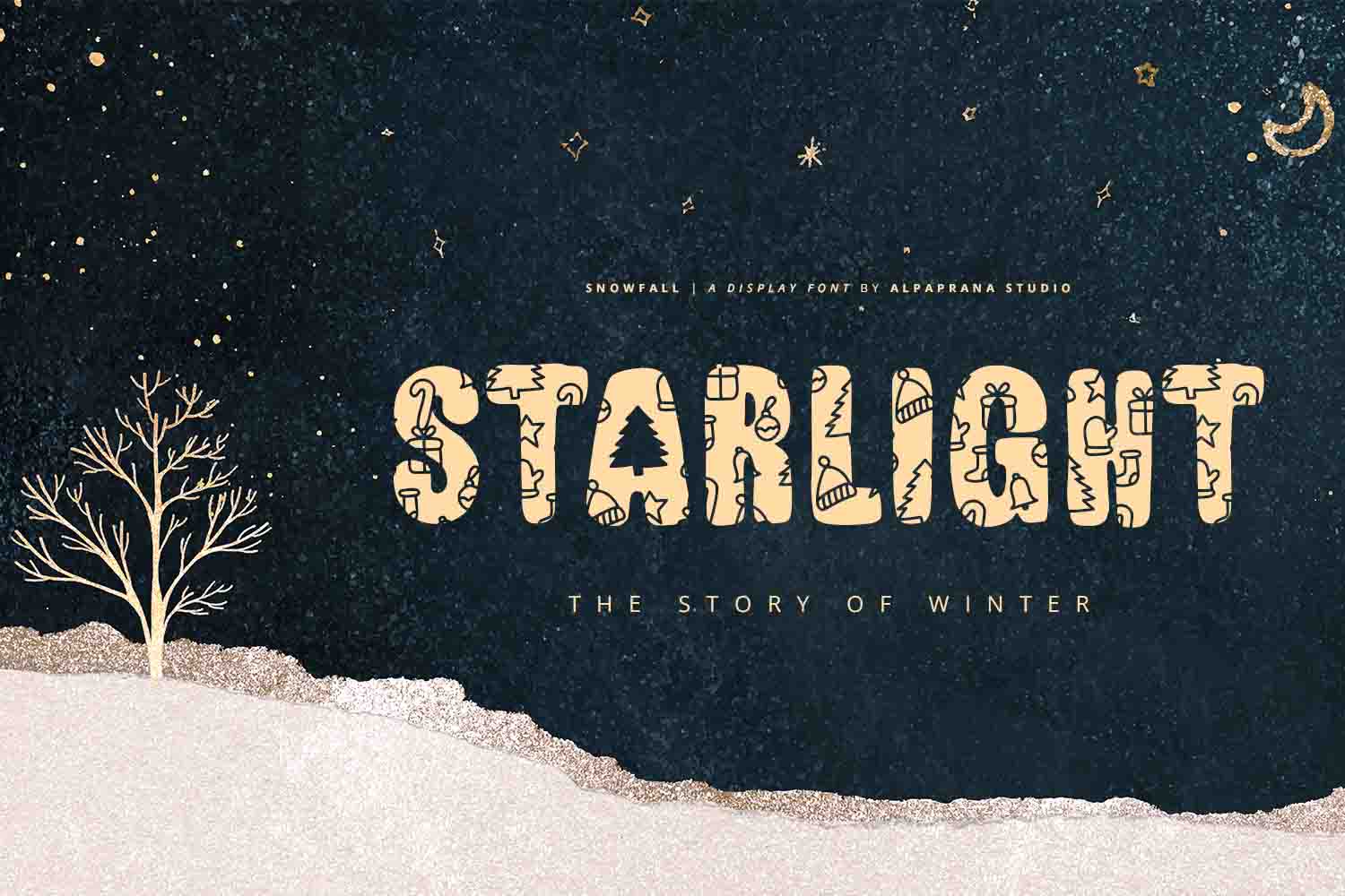Snowfall - Display Font - Alpaprana Studio