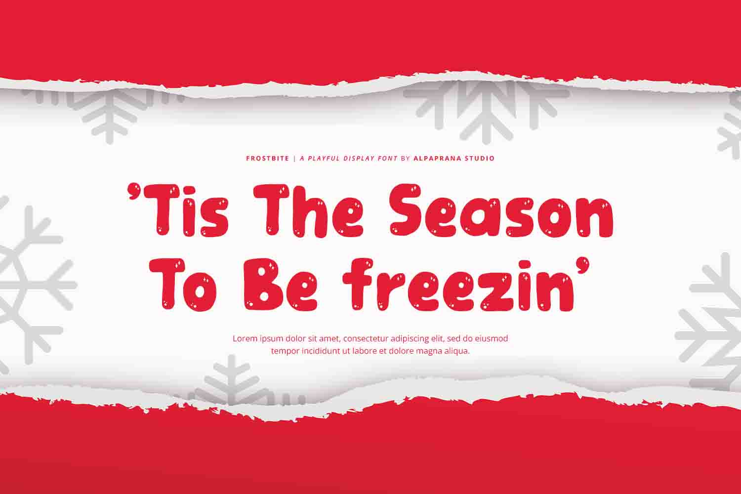 Frostbite - Playful Font - Alpaprana Studio