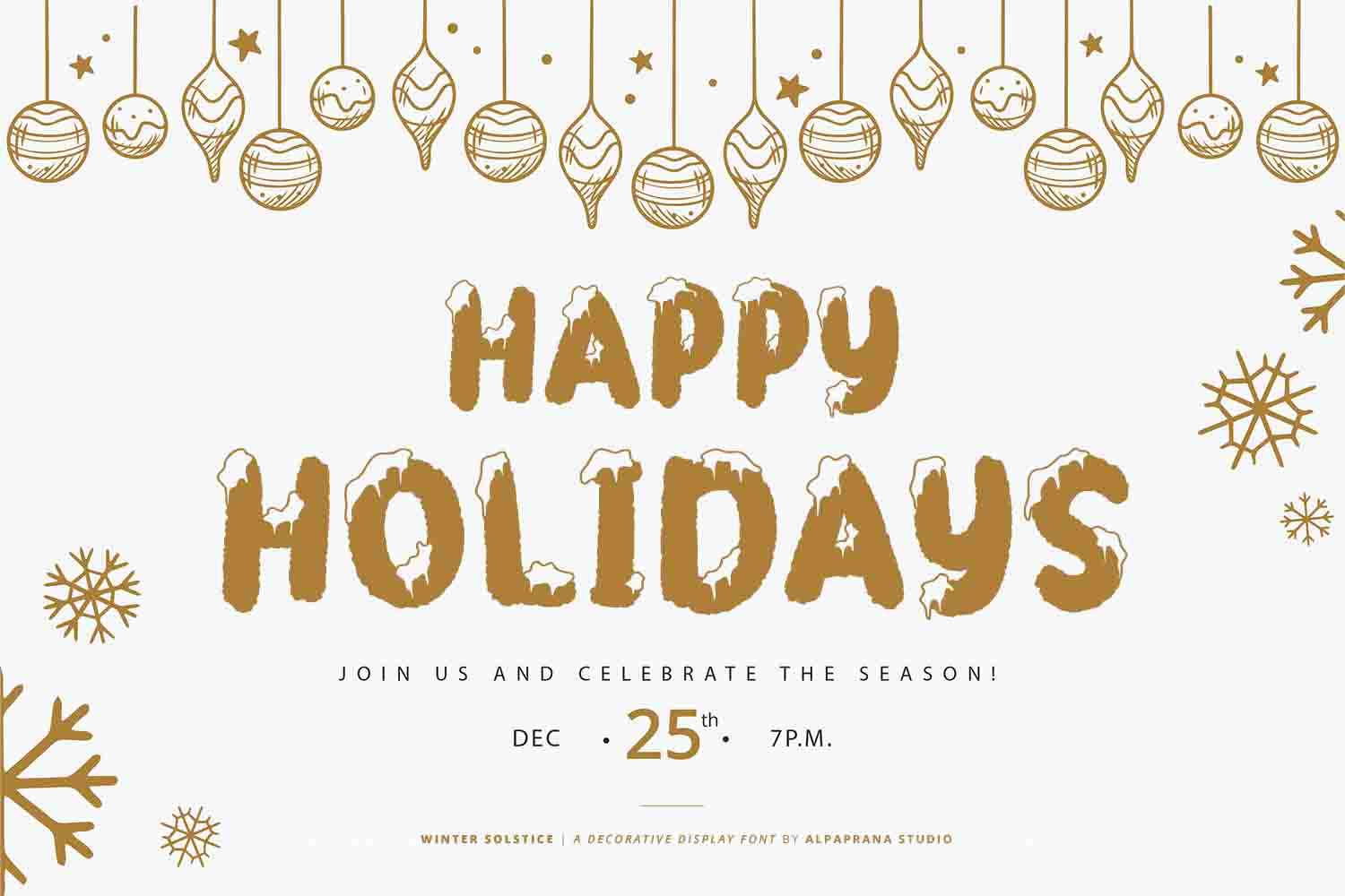 Winter Solstice - Display Font - Alpaprana Studio