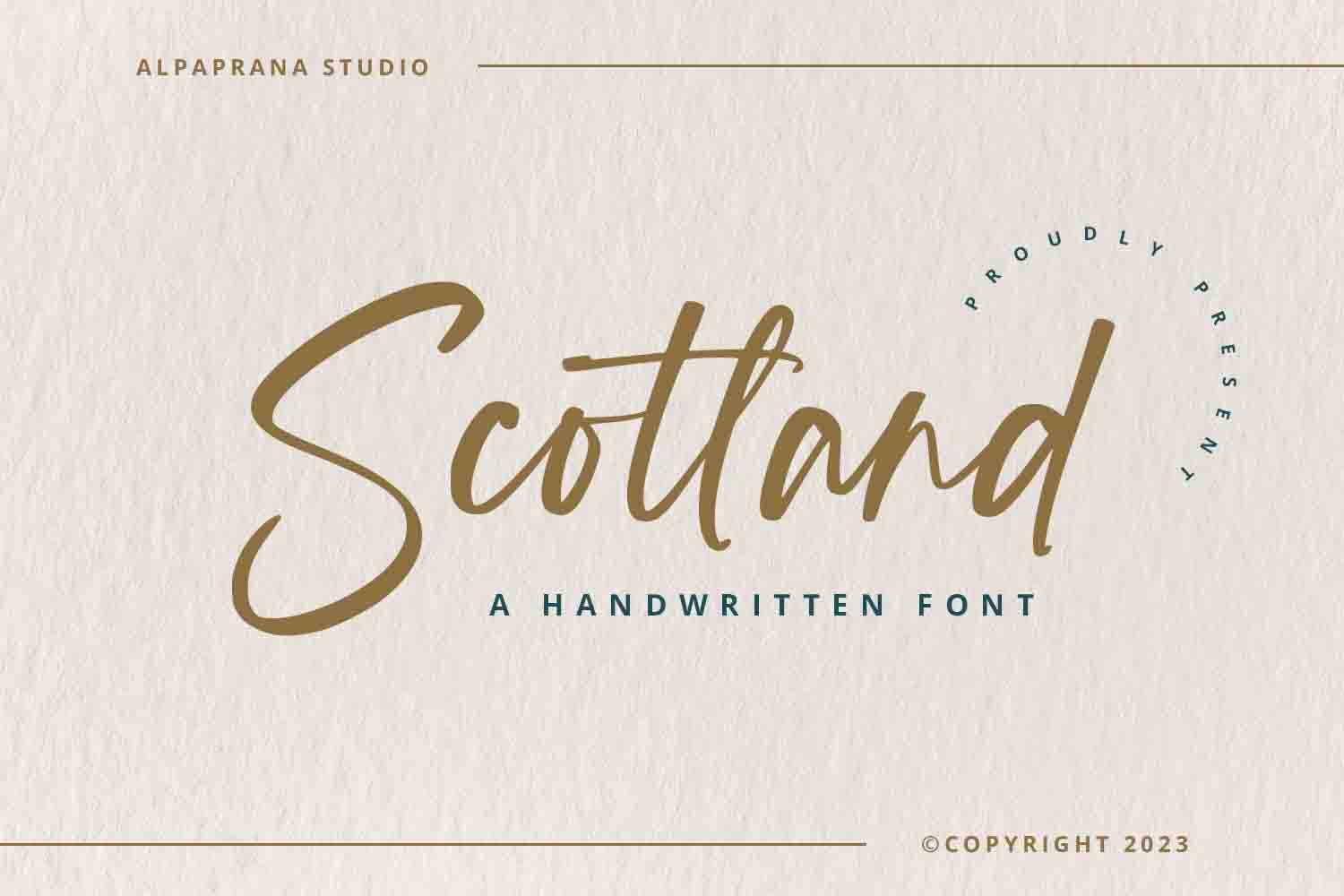 Scotland - Handwritten Font - Alpaprana Studio