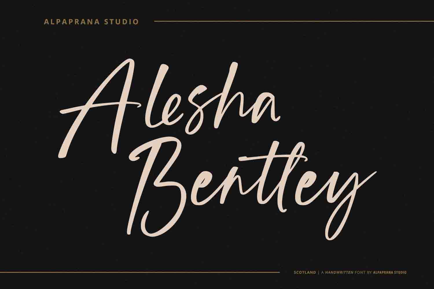 Scotland - Handwritten Font - Alpaprana Studio