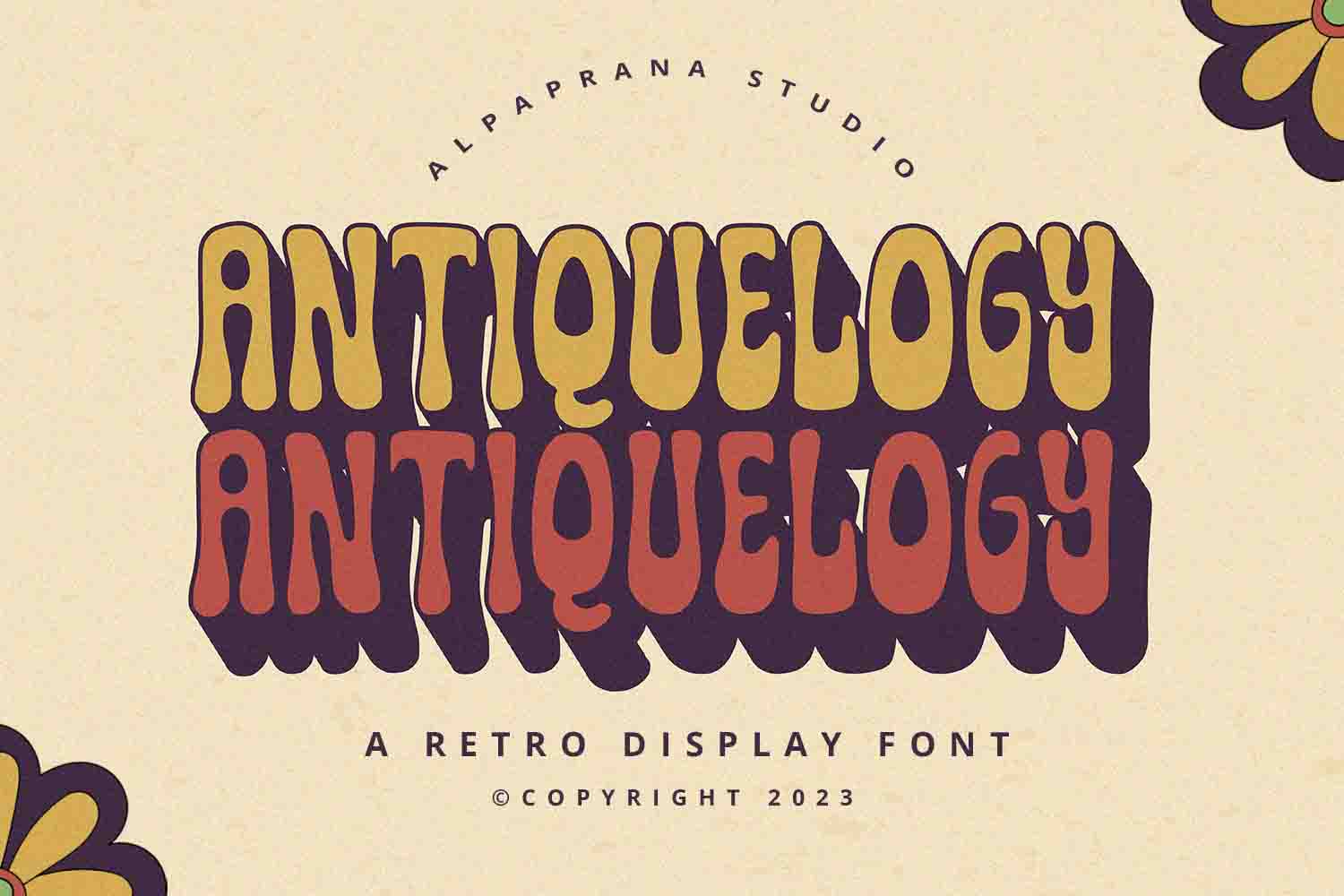 Antiquelogy - Retro Font - Alpaprana Studio
