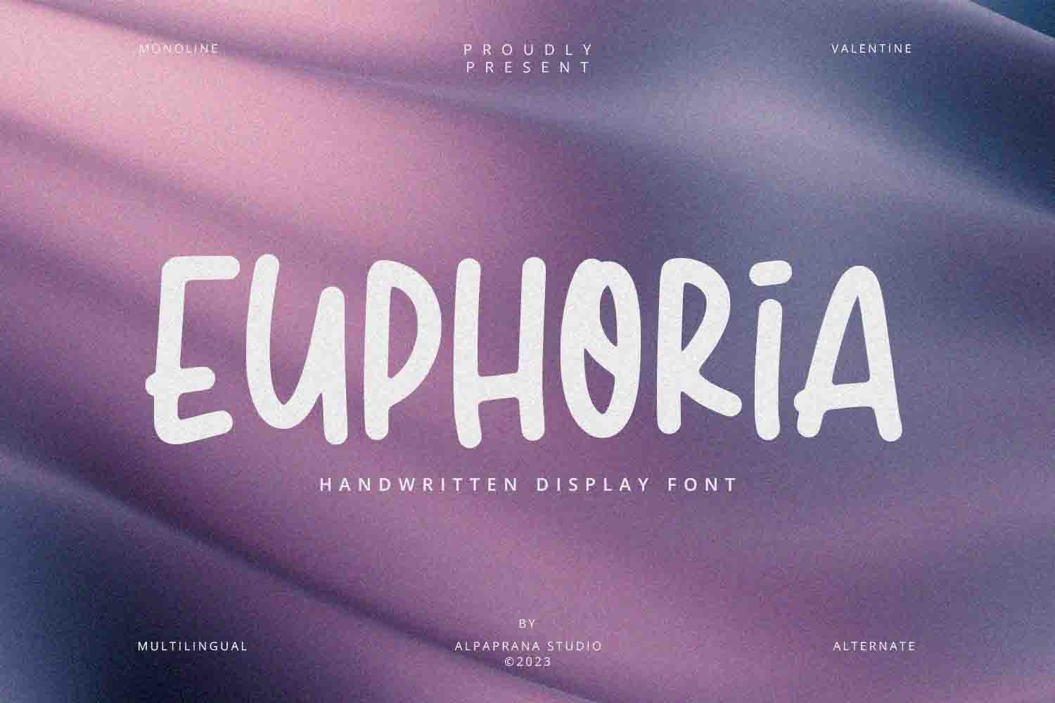 Euphoria - Display Font - Alpaprana Studio