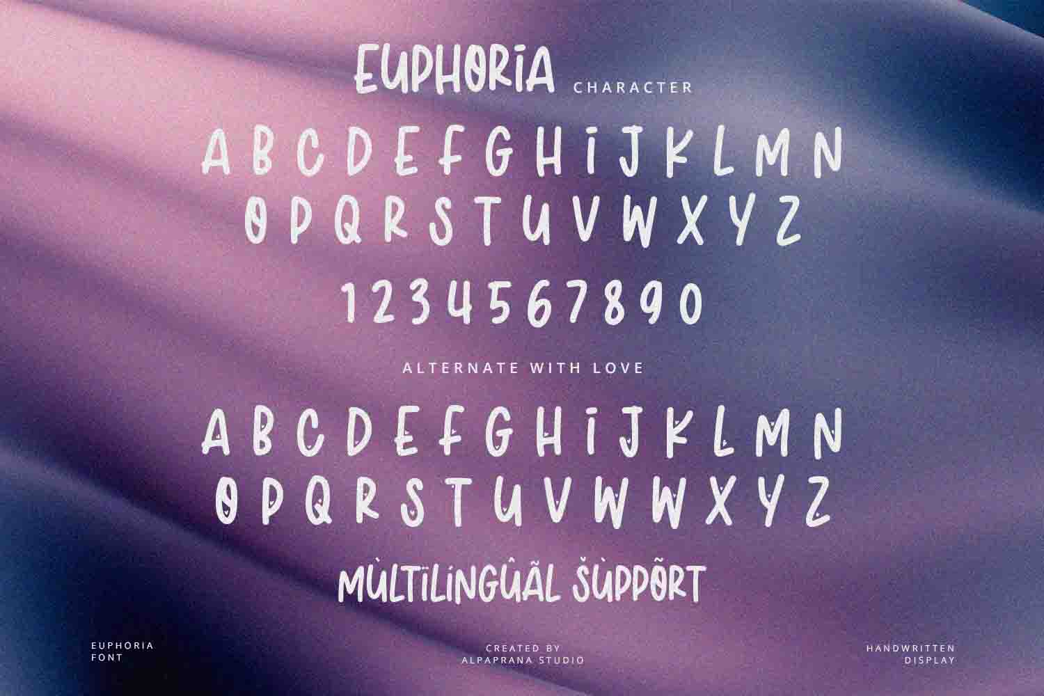 Euphoria - Display Font - Alpaprana Studio