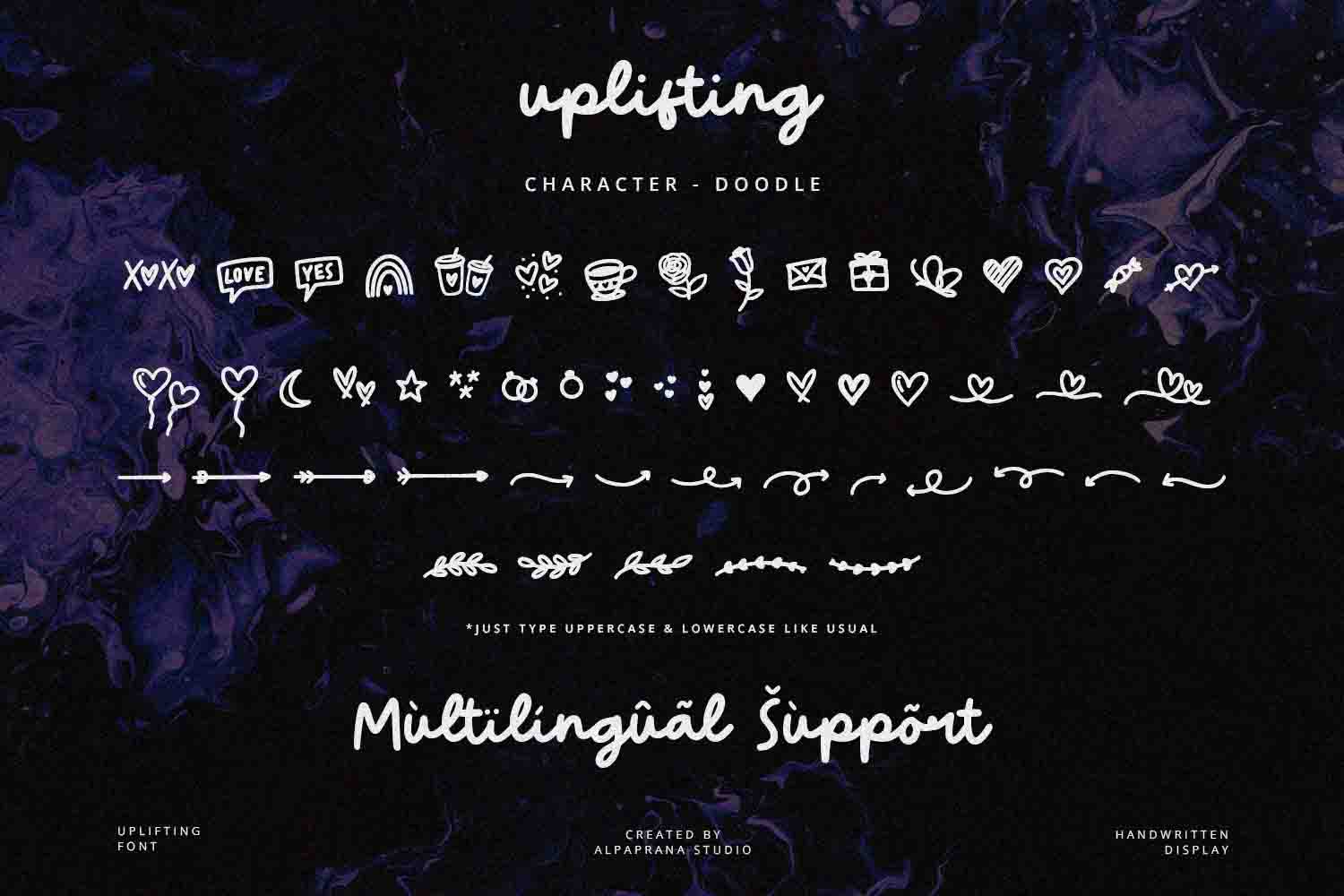 Uplifting - Handwritten Font - Alpaprana Studio