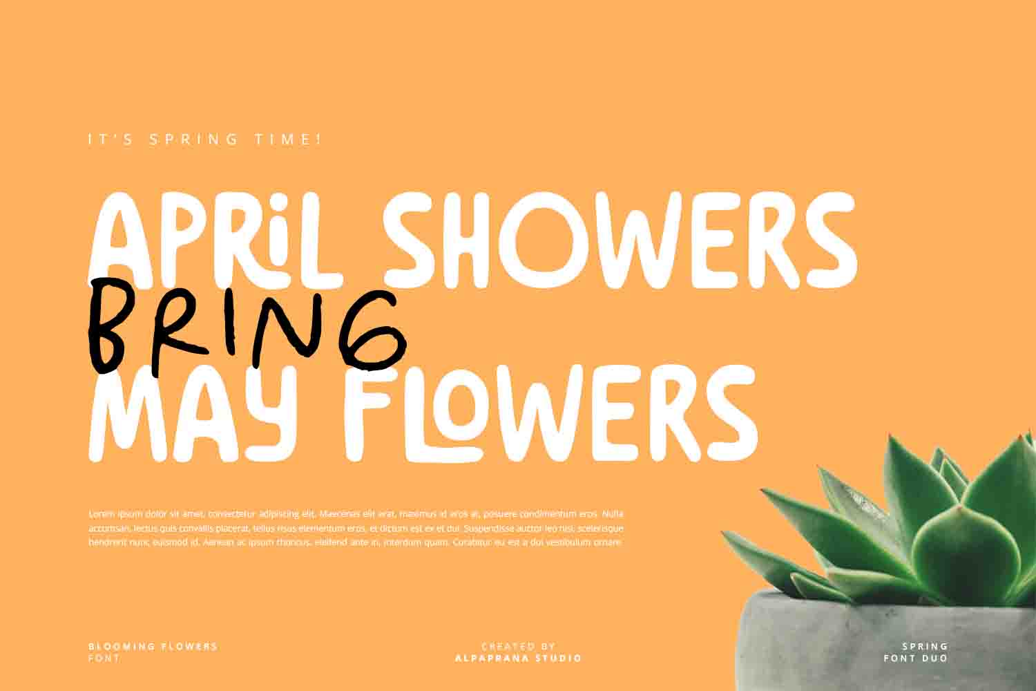 Blooming Flowers - Font Duo - Alpaprana Studio