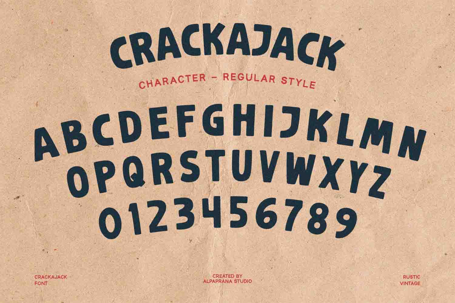 Crackajack - Vintage Font - Alpaprana Studio