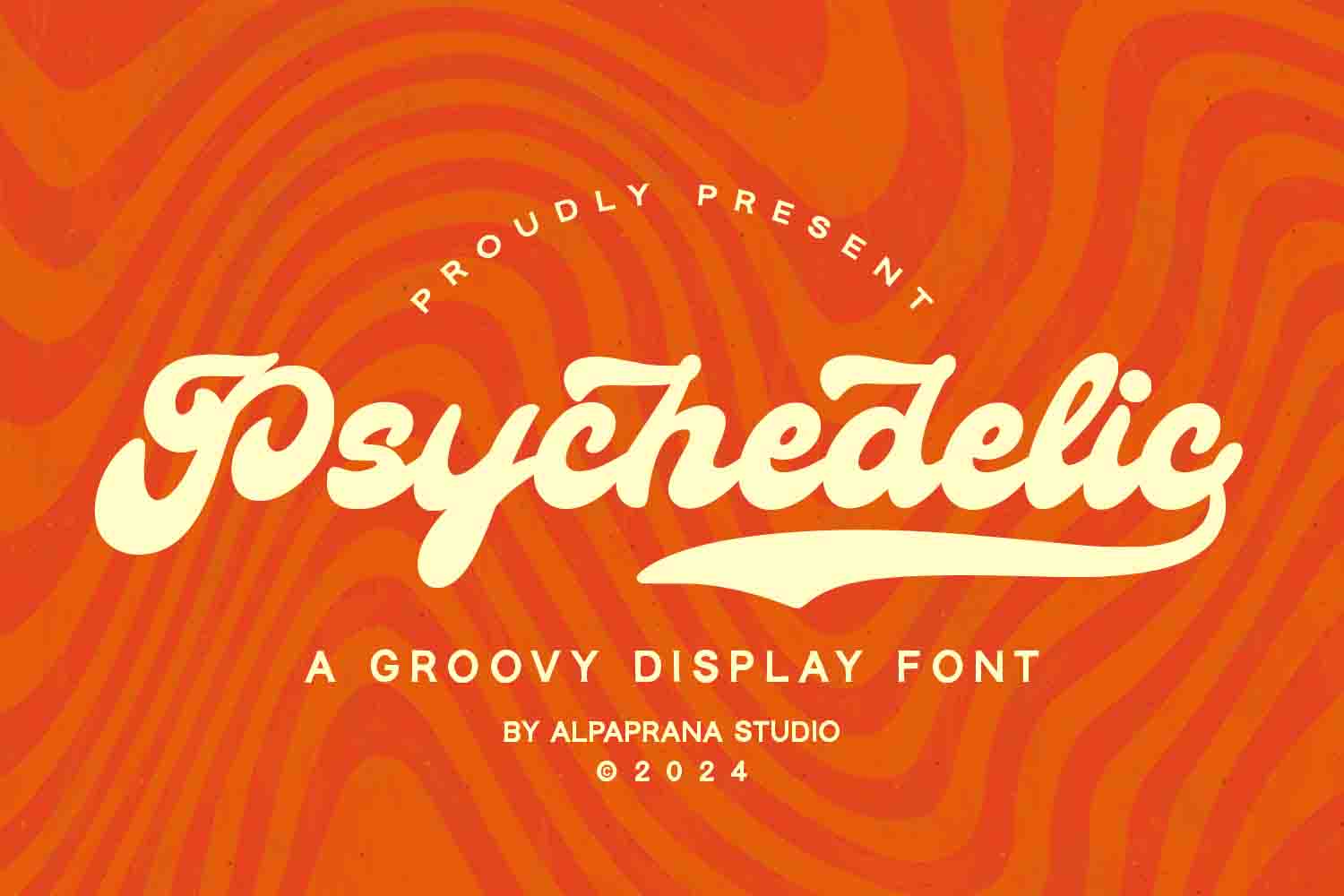 Psychedelic - Groovy Font - Alpaprana Studio