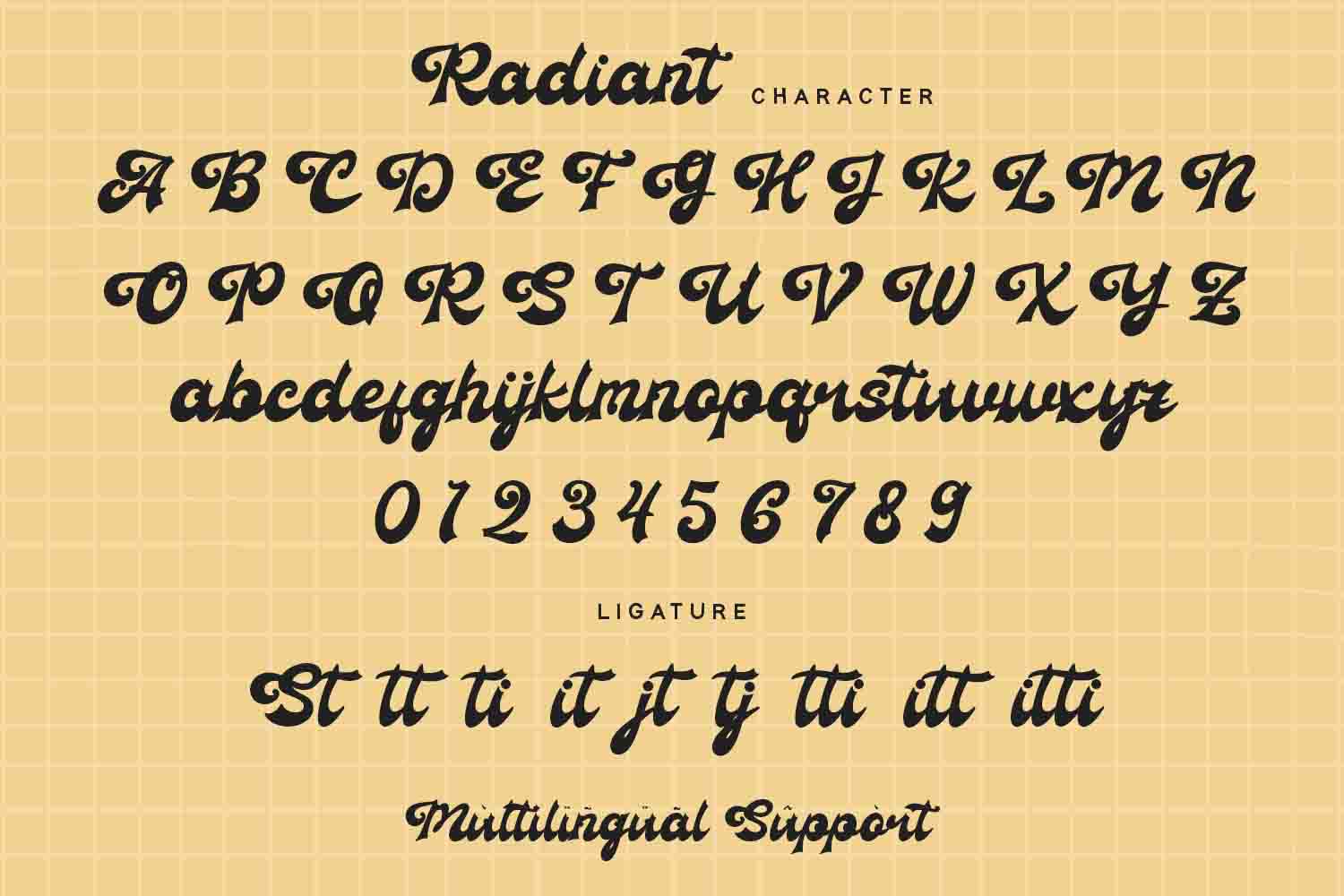 Radiant - Groovy Font - Alpaprana Studio