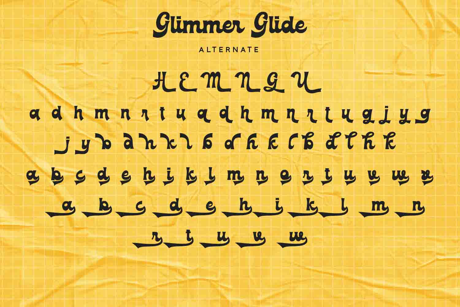 Glimmer Glide - Groovy Font - Alpaprana Studio