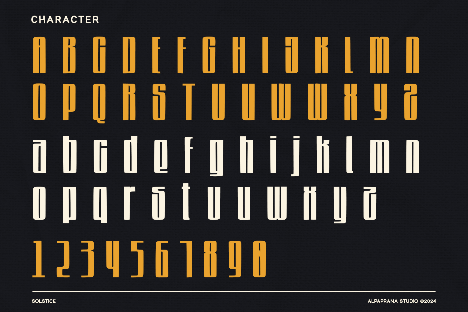 Solstice - Display Font - Alpaprana Studio