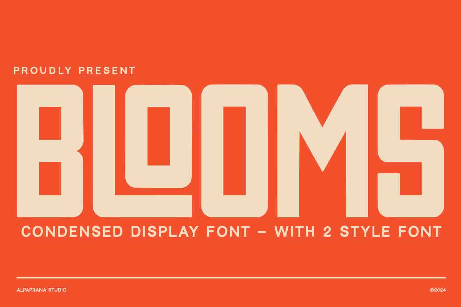 Blooms - Display Font - Alpaprana Studio