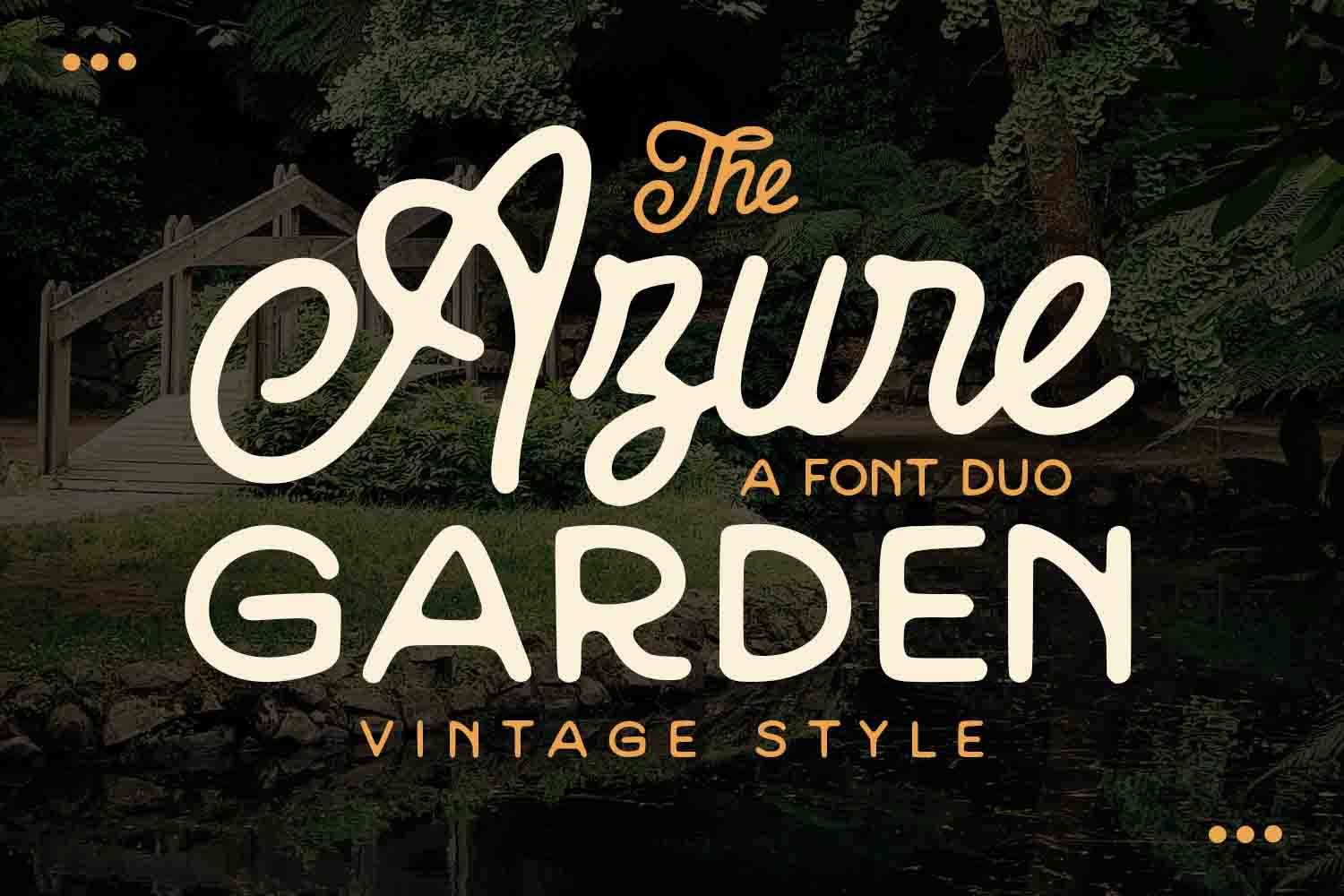 Azure Garden - Vintage Script - Alpaprana Studio