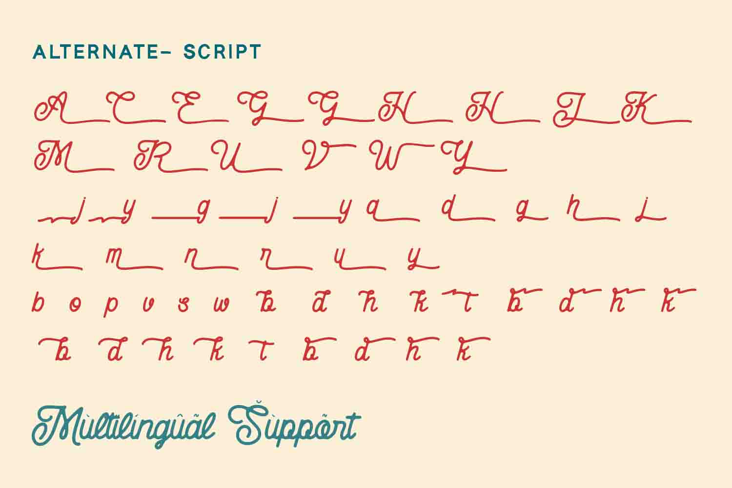 Azure Garden - Vintage Script - Alpaprana Studio