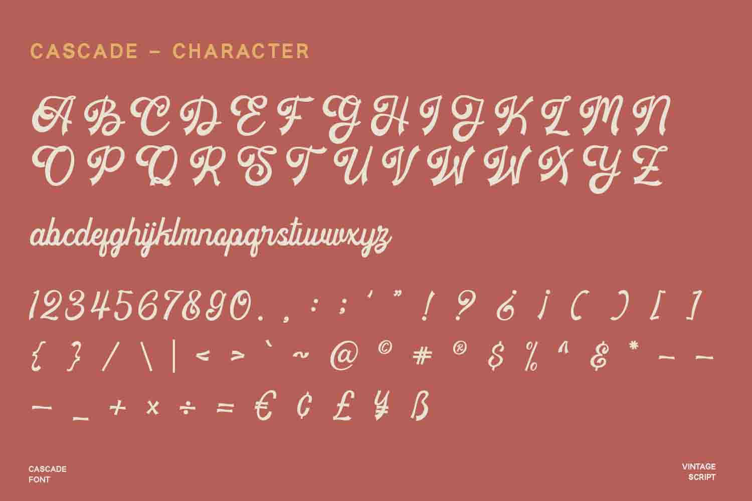 Cascade - Vintage Script - Alpaprana Studio