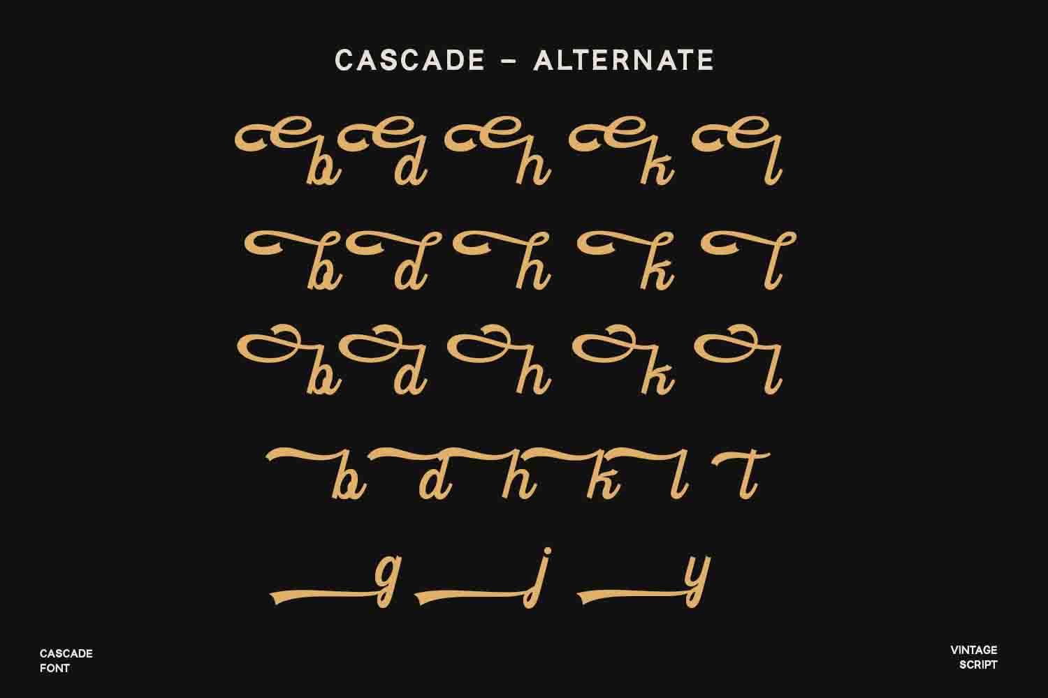 Cascade - Vintage Script - Alpaprana Studio