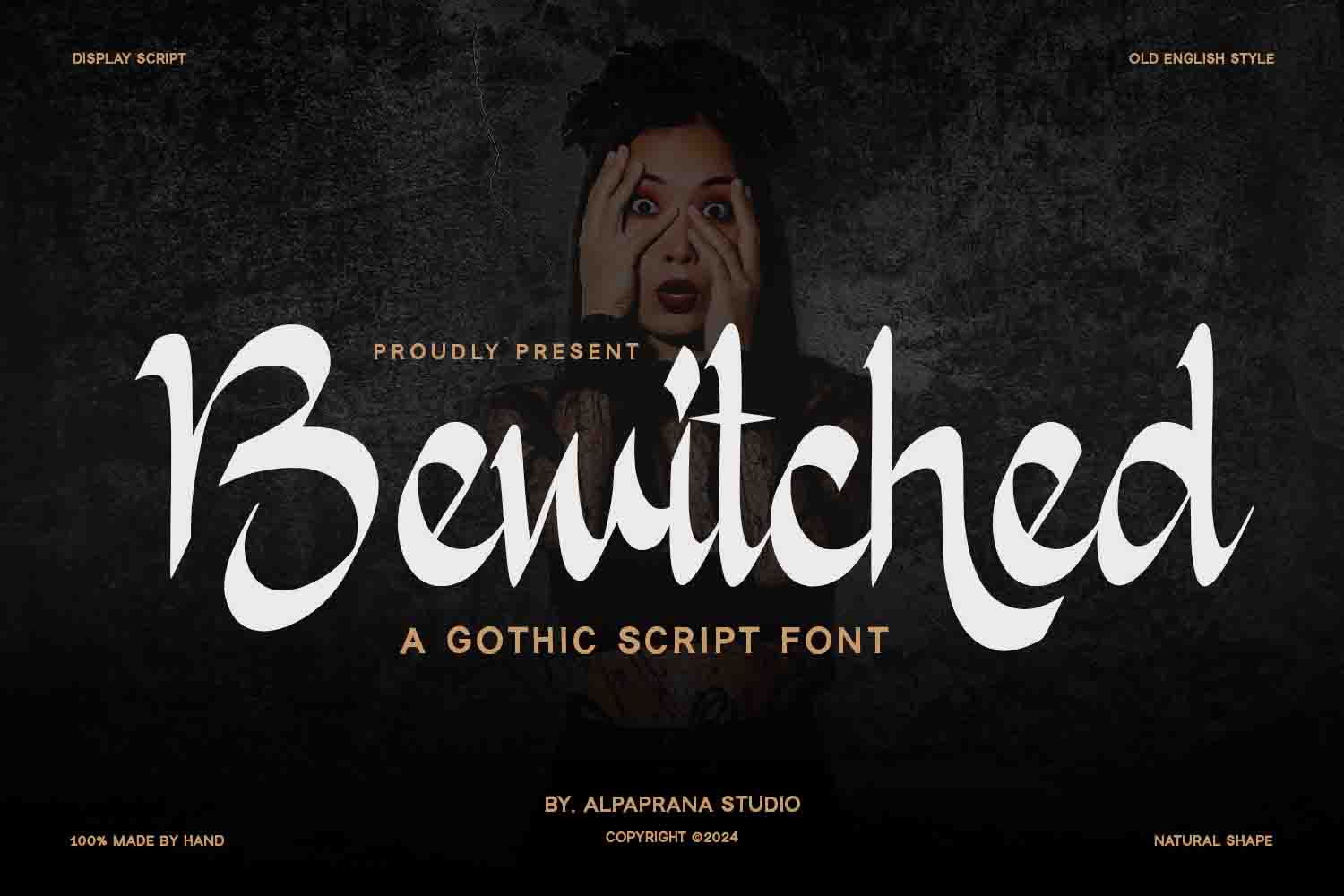 Bewitched - Gothic Script Font - Alpaprana Studio