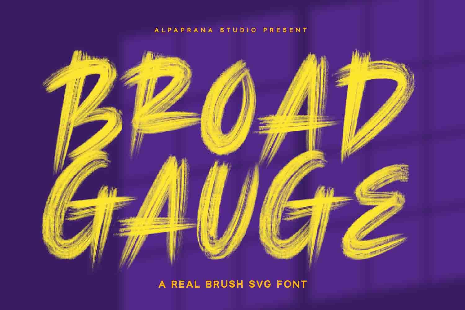 Broad Gauge - SVG Font - Alpaprana Studio