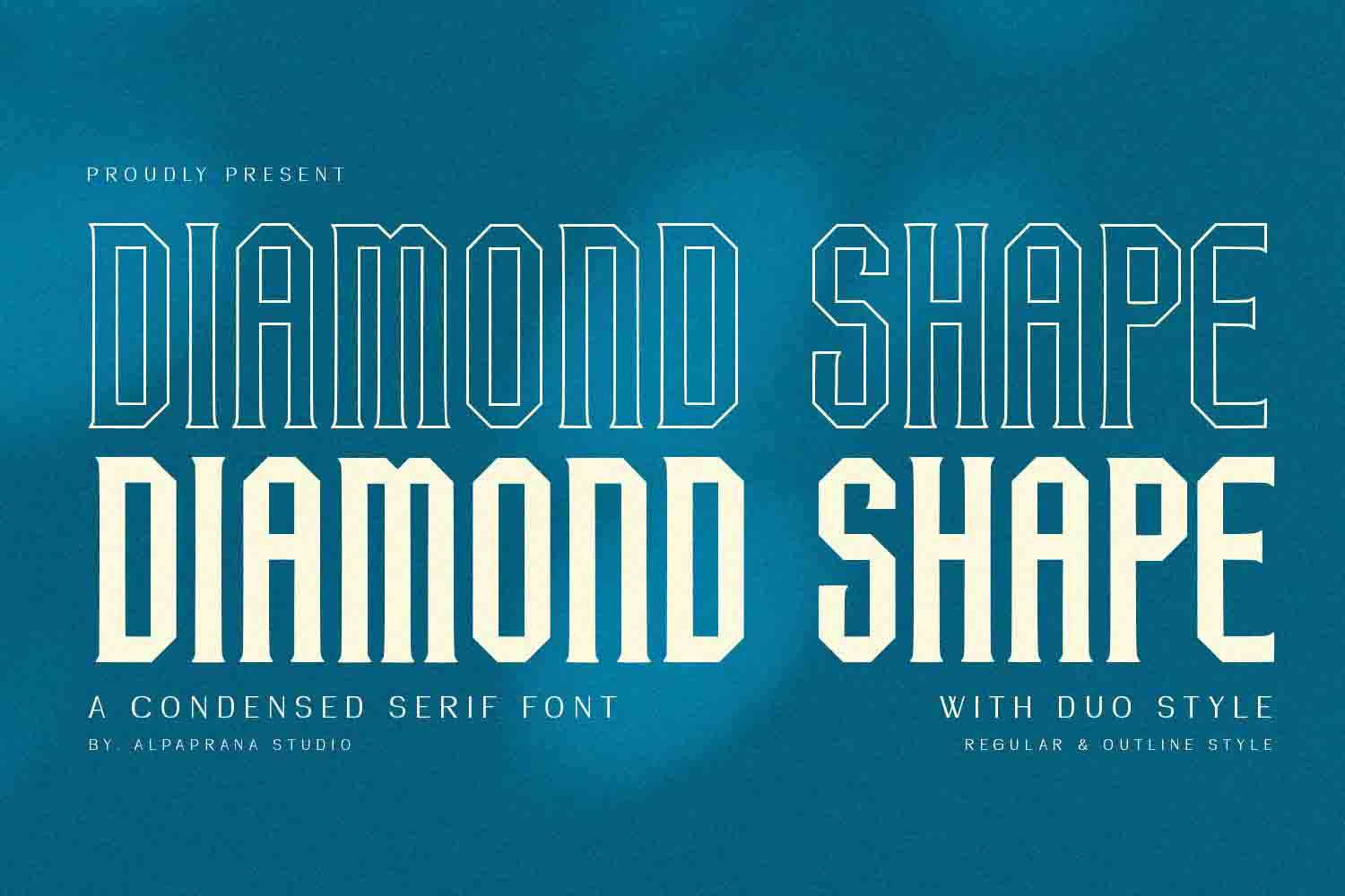 Diamond Shape - Serif Font - Alpaprana Studio
