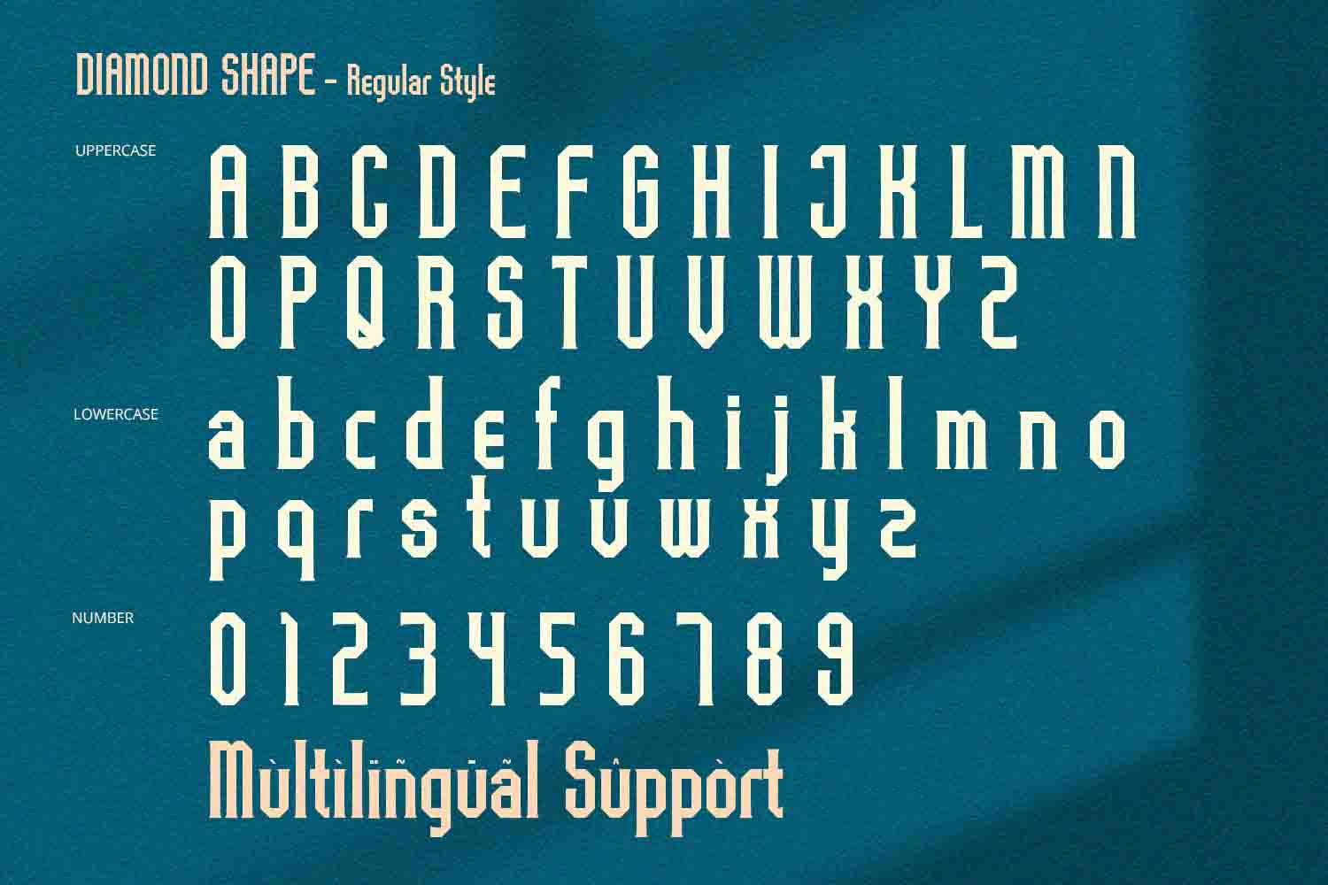 Diamond Shape - Serif Font - Alpaprana Studio