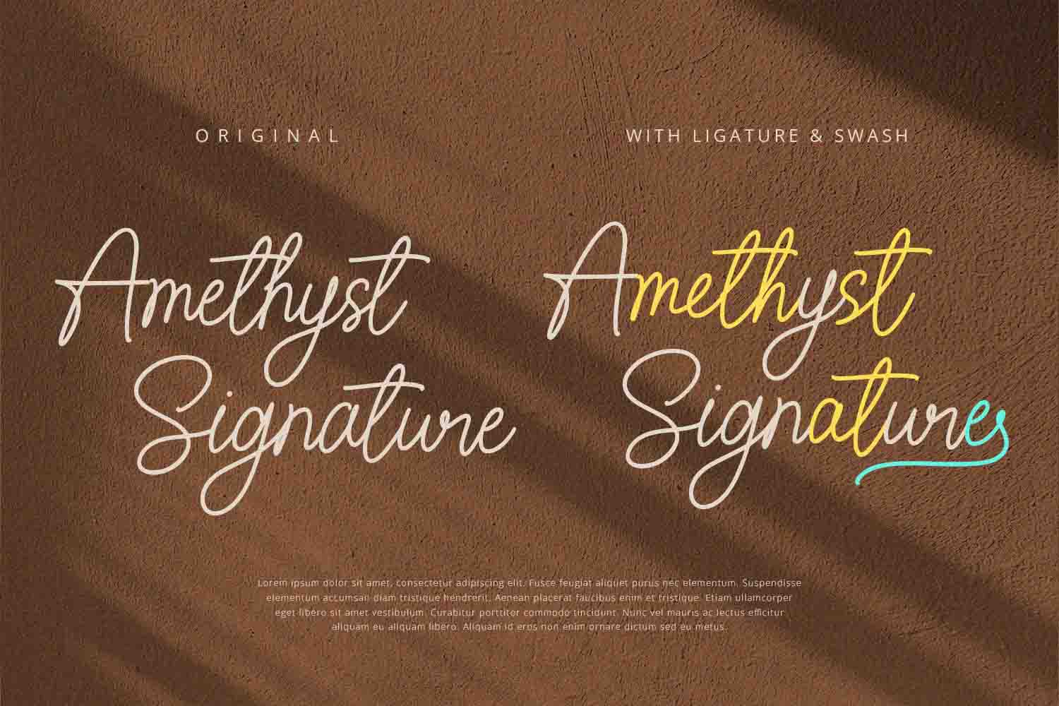 Amethyst Signature Font - Alpaprana Studio