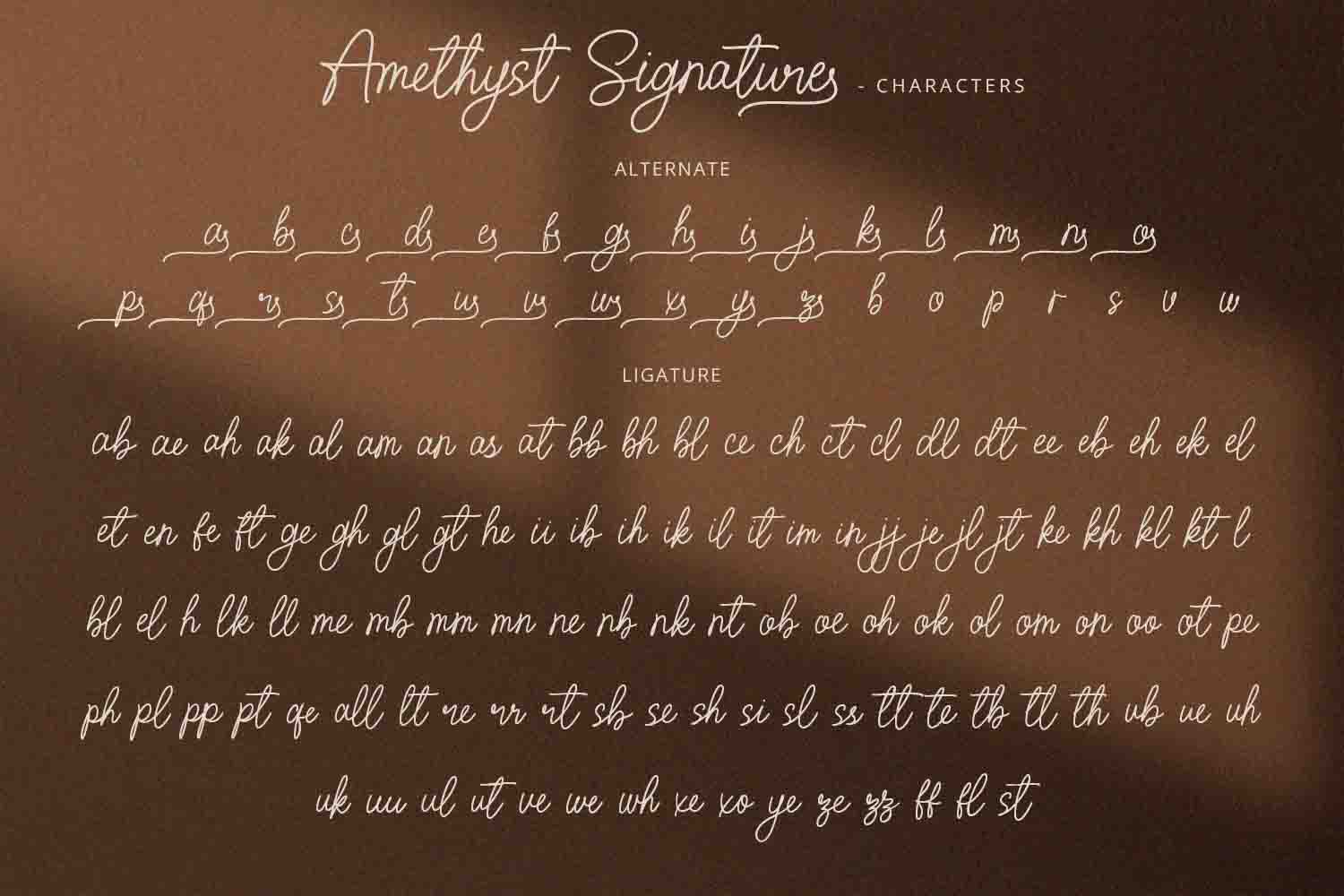 Amethyst Signature Font - Alpaprana Studio