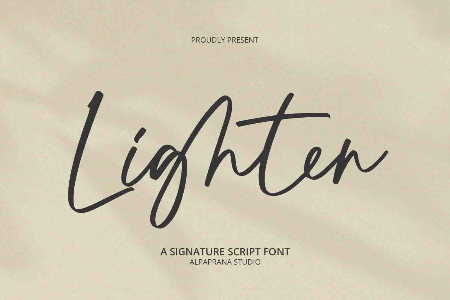 Lighten - Handwritten Script Font - Alpaprana Studio