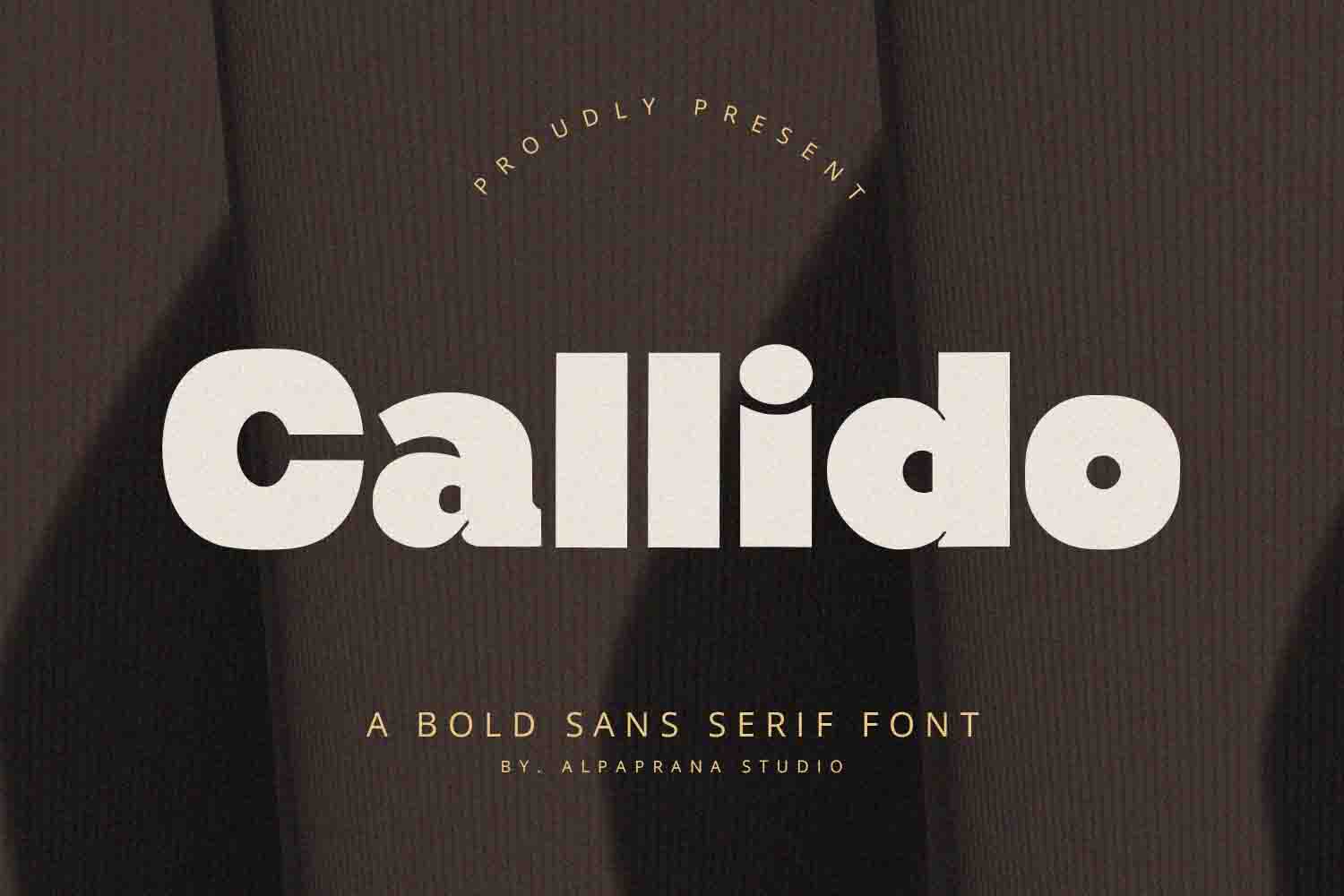 Callido - Sans Serif Font - Alpaprana Studio
