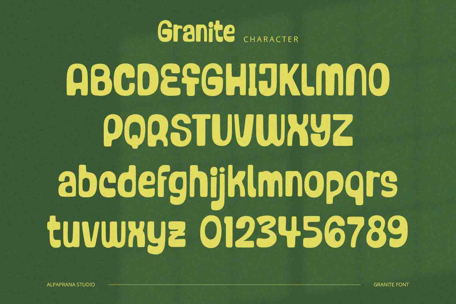 Granite - Bold Display Font - Alpaprana Studio