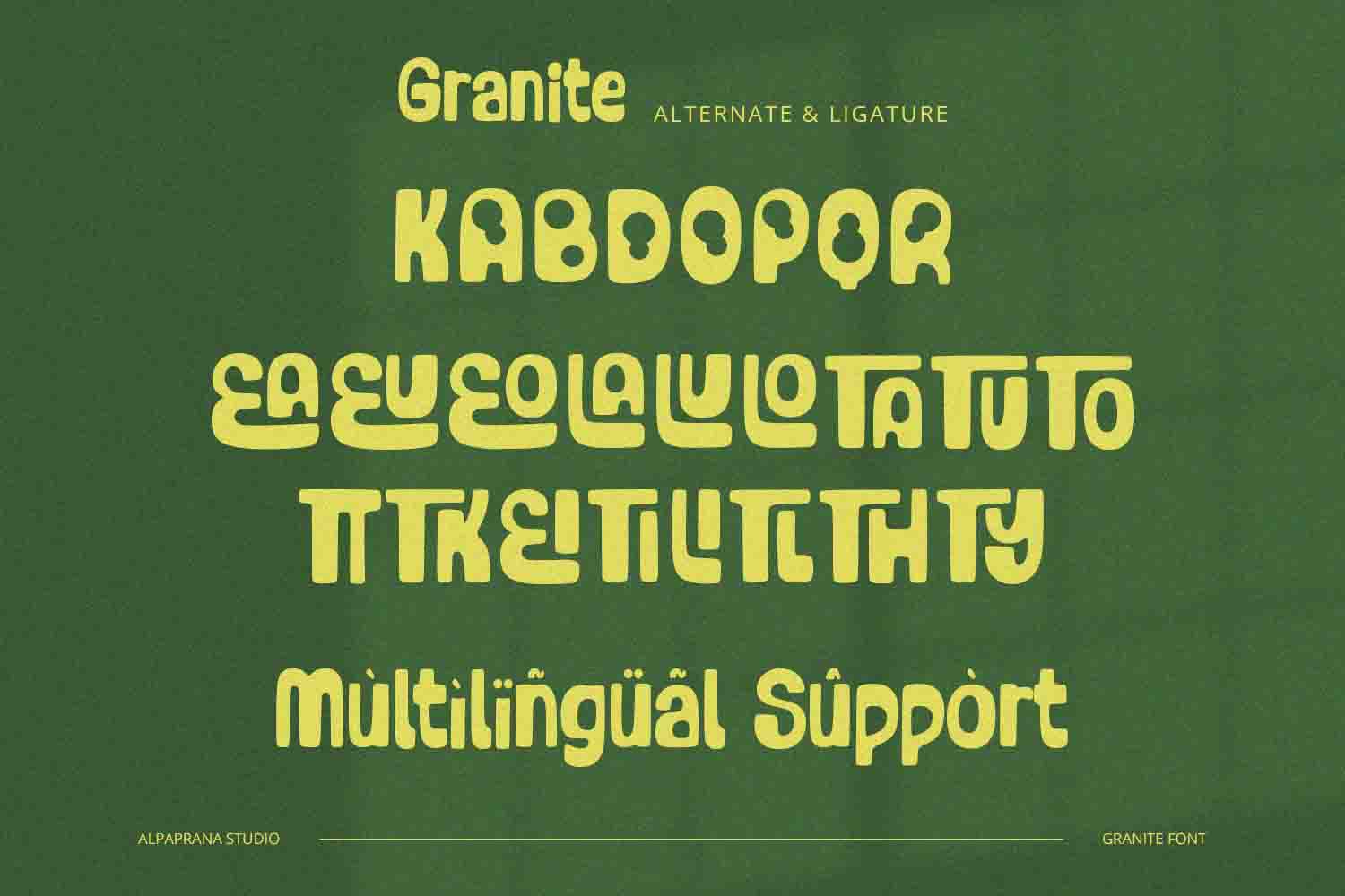 Granite - Bold Display Font - Alpaprana Studio