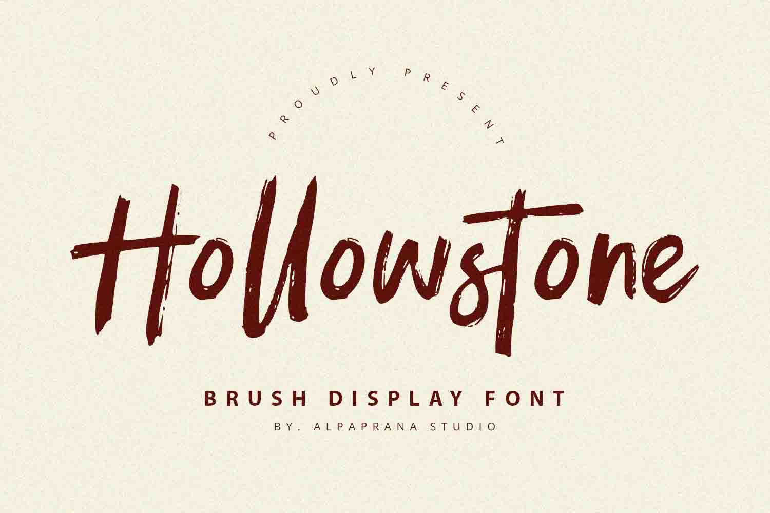 Hollowstone - Brush Font - Alpaprana Studio