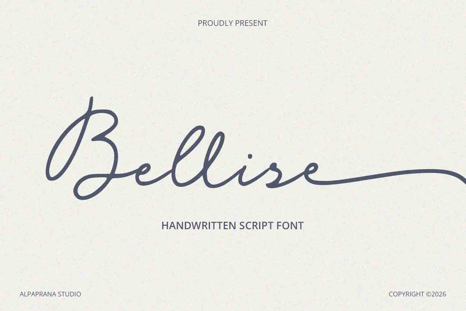 Bellise - Script Font - Alpaprana Studio